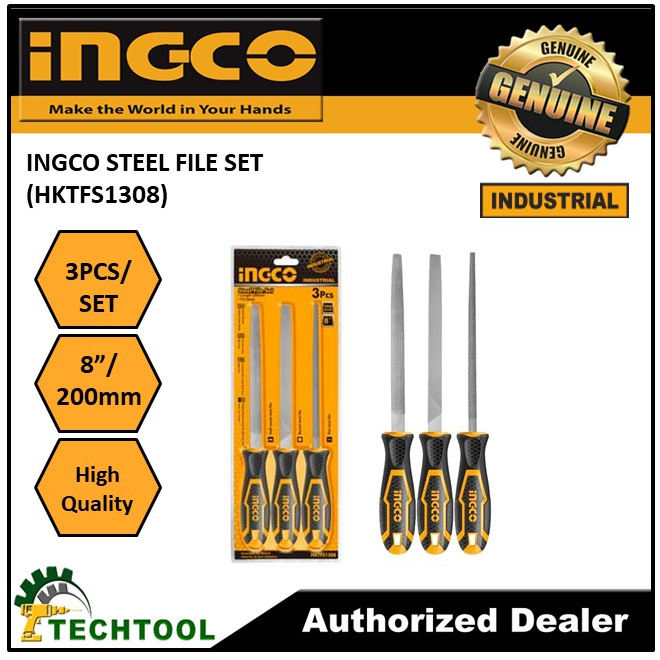 INGCO 3PCS STEEL FILE SET 8" (HKTFS1308) | Shopee Malaysia