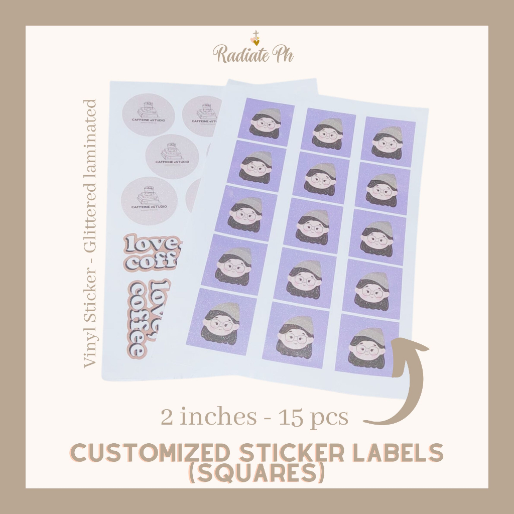 Square Logo CUSTOMIZED Stickers HIGH QUALITY Labels for products ...