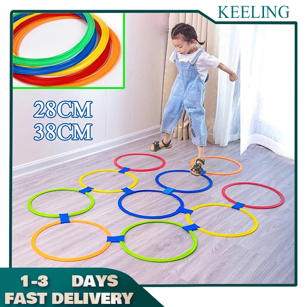 10pcs Outdoor Kids Funny Physical Training Sport Toys Lattice Jump Ring ...
