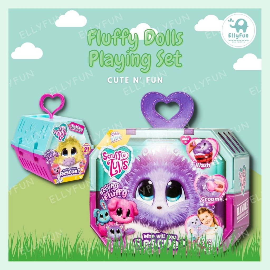 Ellyfun Cute Doll for Kids Girl Toys Pretend Play Toy Set Rescue Animal ...