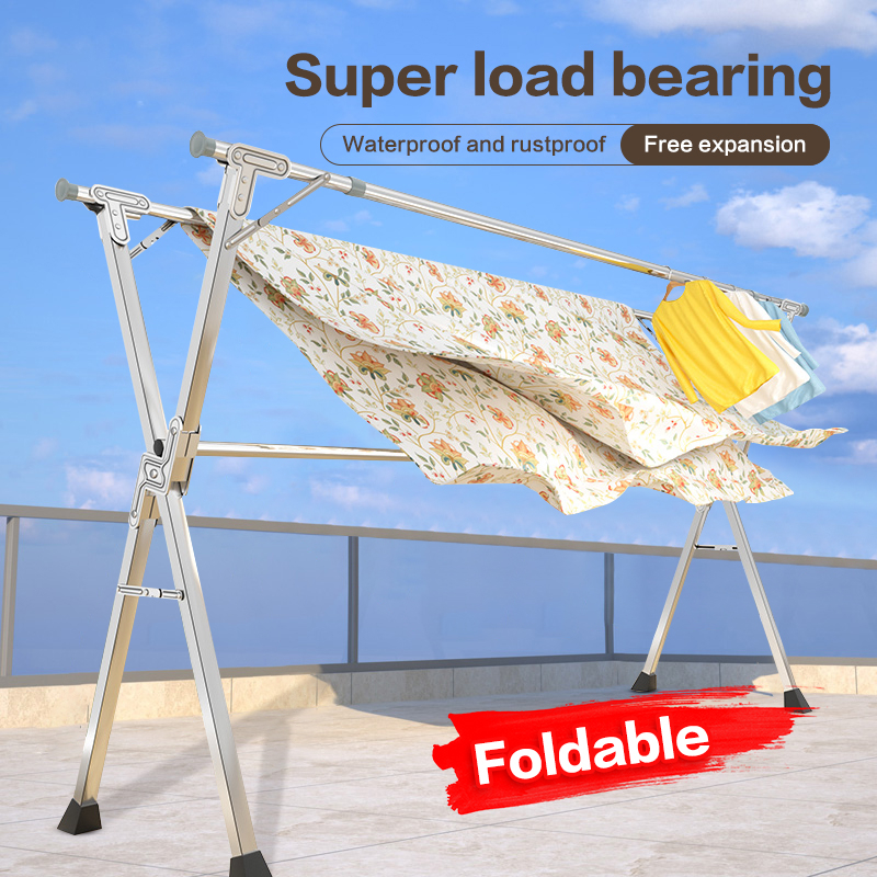 Foldable Indoor Outdoor rack Stainless Clothes Rack Laundry Drying Rack ...