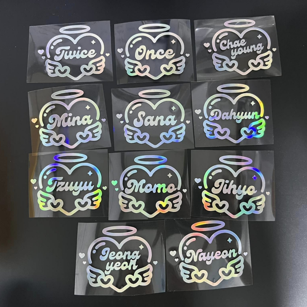 TWICE VINYL DECAL LIGHT STICK STICKER | Waterproof member name decal ...