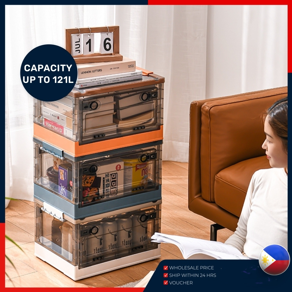 Large Capacity Double Opening Storage Box Foldable Storage Box ...