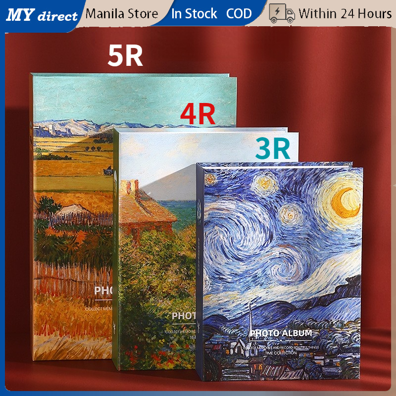 3R 4R 5R Oil painting style album 100 pockets 200 pockets insert photo album for family | Shopee ...