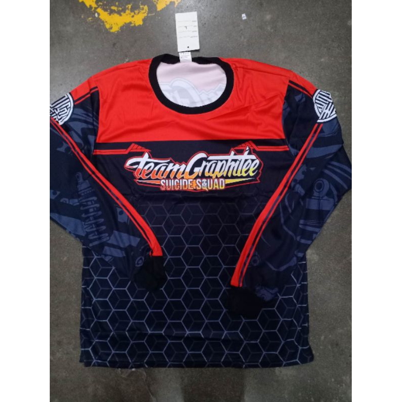 TEAM GRAPHITEE LONGSLEEVE MOTORCYCLE JERSEY IN FULL SUBLIMATION PRINT ...