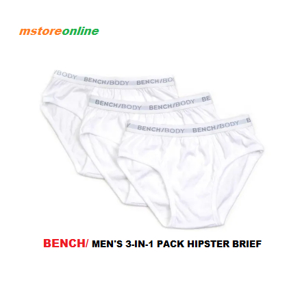Bench/ Men's 3-in-1 Hipster Brief White | Shopee Malaysia