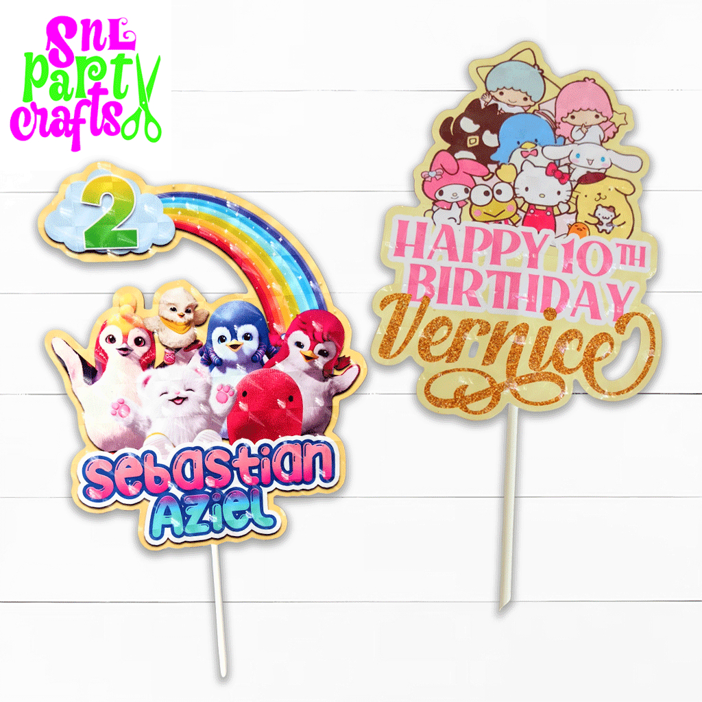 Personalized Cake topper Laminated Free layout Customized Cake toppper ...