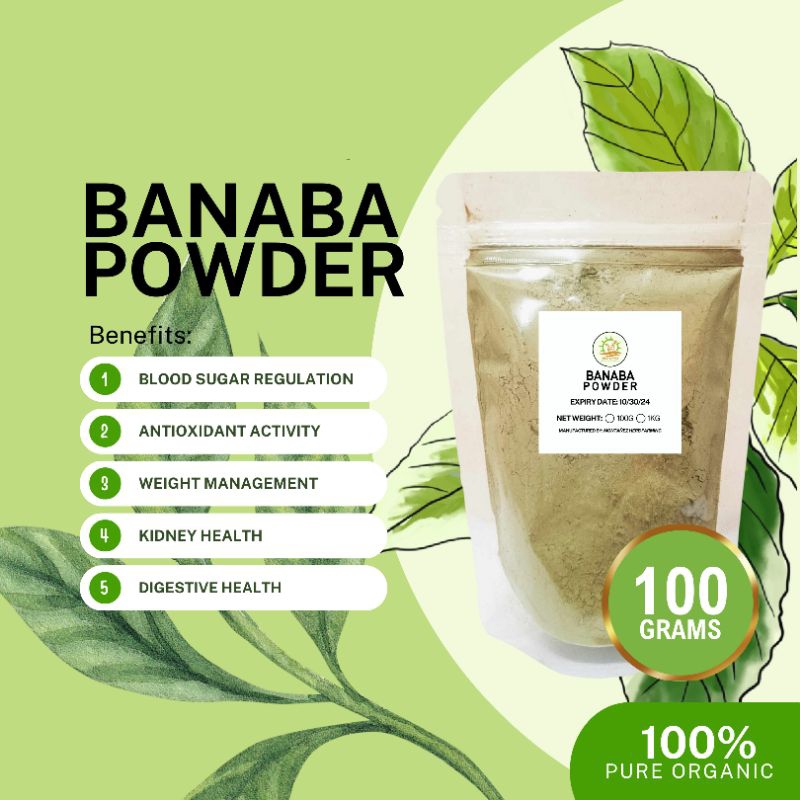 PURE BANABA LEAF POWDER (100g) | Shopee Malaysia
