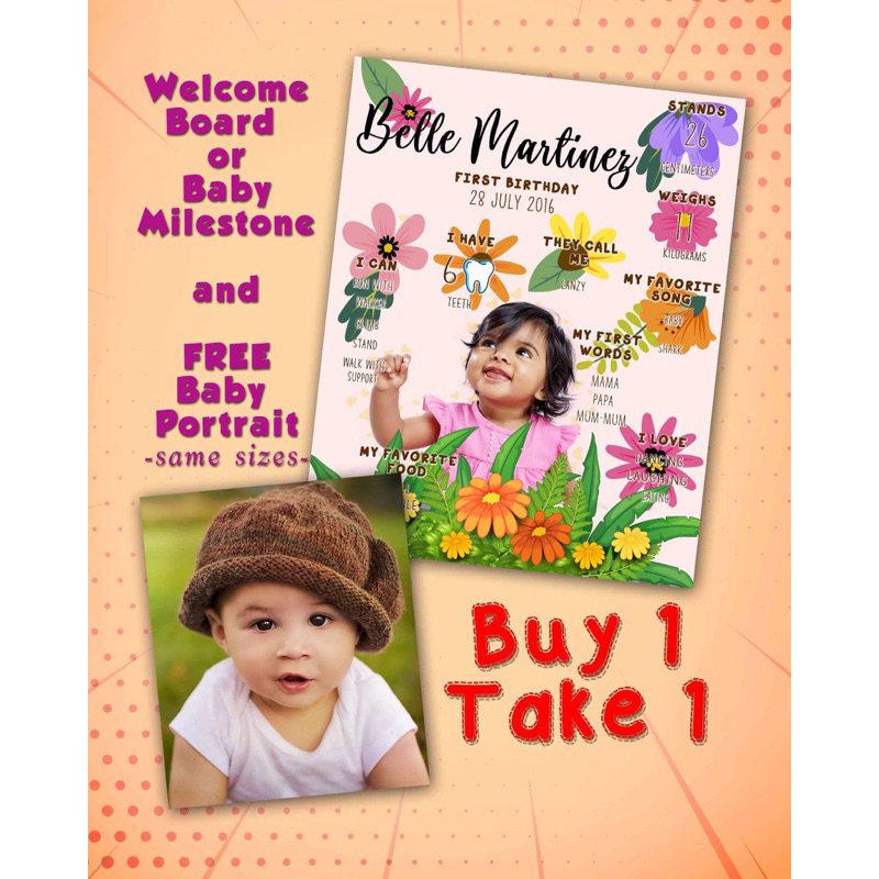 BIRTHDAY INFO/WELCOME BOARD/BABY MILESTONE in Sintra PVC board | Shopee ...