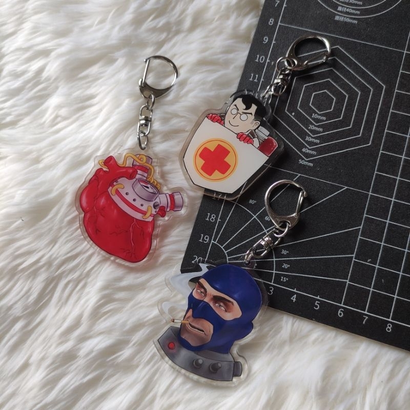 SUGARRUSHSATO Team Fortress 2 acrylic charm keychain TF2 spy pocket ...