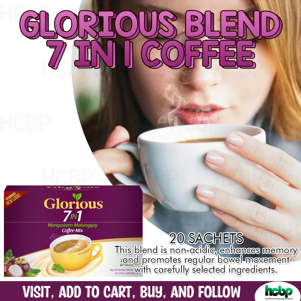 Glorious Blend 7 IN 1 COFFEE MIX (20s) — with Stevia, Non-Acidic, No ...
