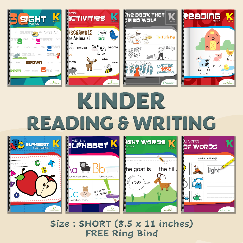KINDER READING & WRITING (Worksheets / Workbooks) | Shopee Malaysia