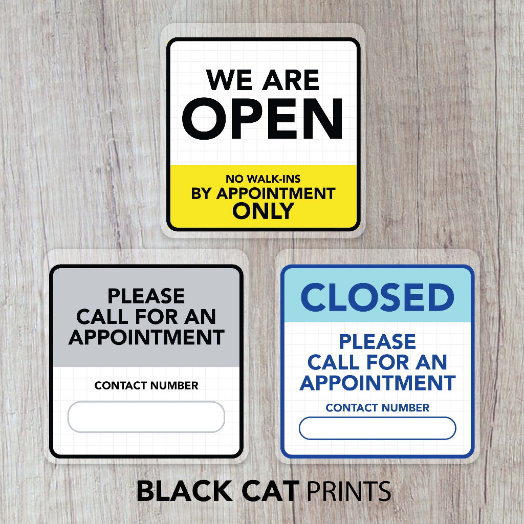 By Appointment Only Signs / Laminated Signages / Sign Board | Shopee ...