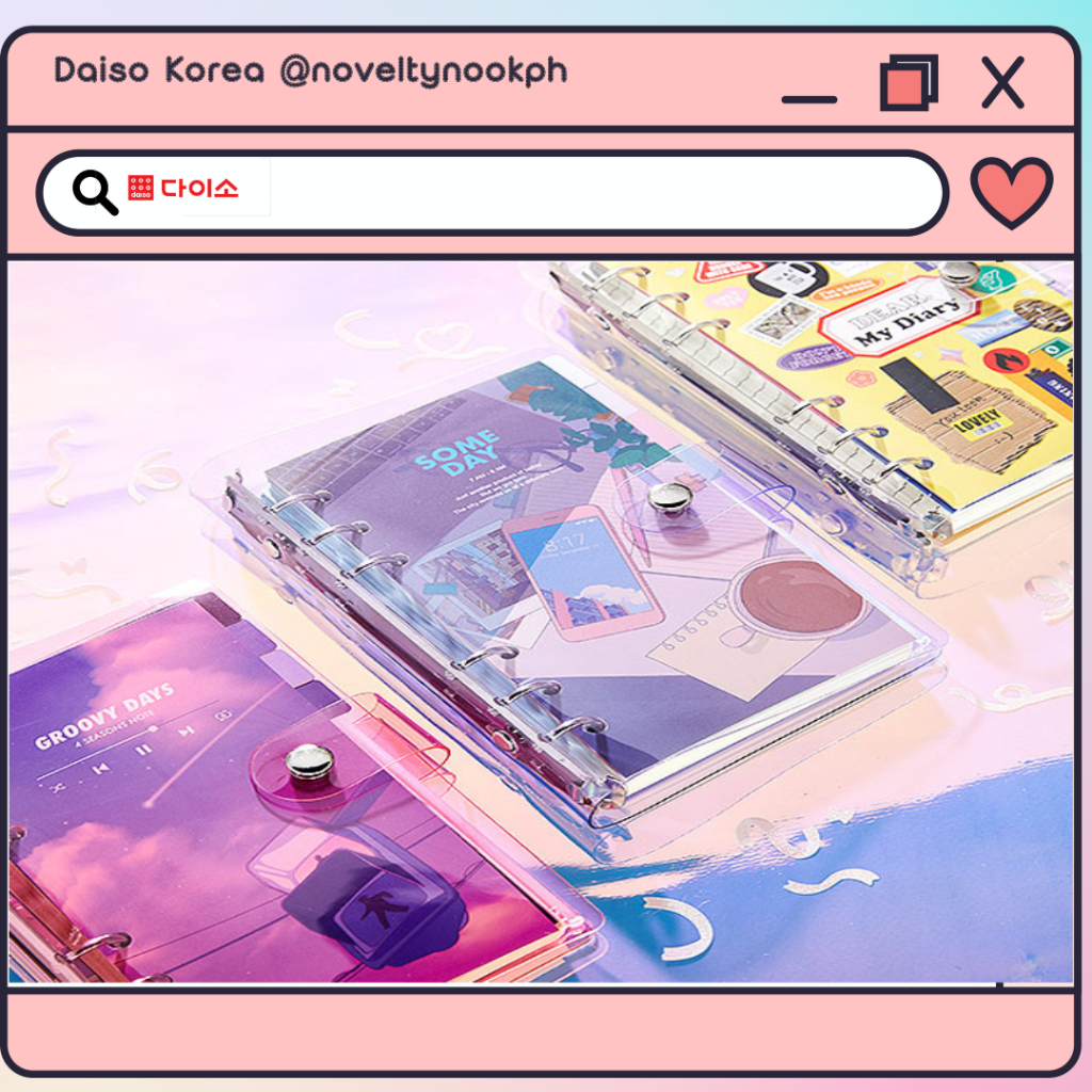 Daiso Korea A6 PVC Binder 6-Hole w/ Fillers and tabs 80 sheets | Shopee ...