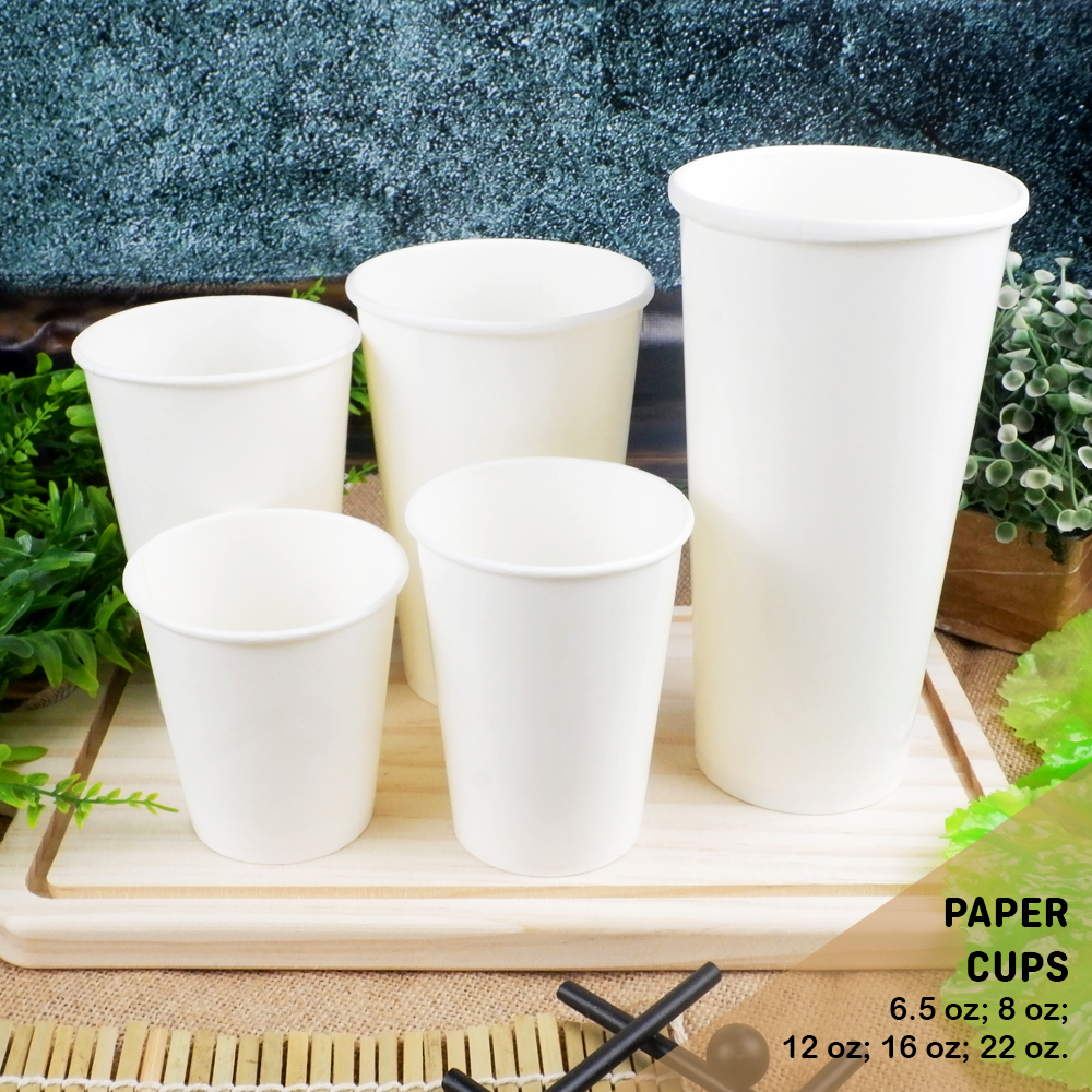 Plain Paper Cup (50pcs) 8oz/ 12oz / 16oz/ 22oz | Shopee Malaysia