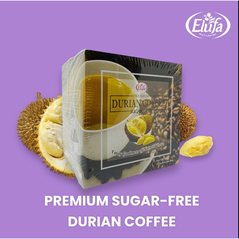 Elufa Premium Sugar-Free Durian Coffee - 252g | Shopee Malaysia