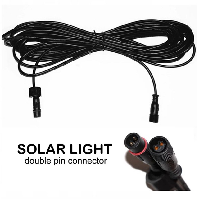 Solar Light Extension Cord 5M Cable Thick Wire Solar Flood Light ...