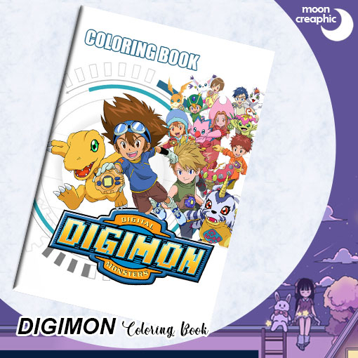 Digimon Coloring Book (A5size) | Shopee Malaysia
