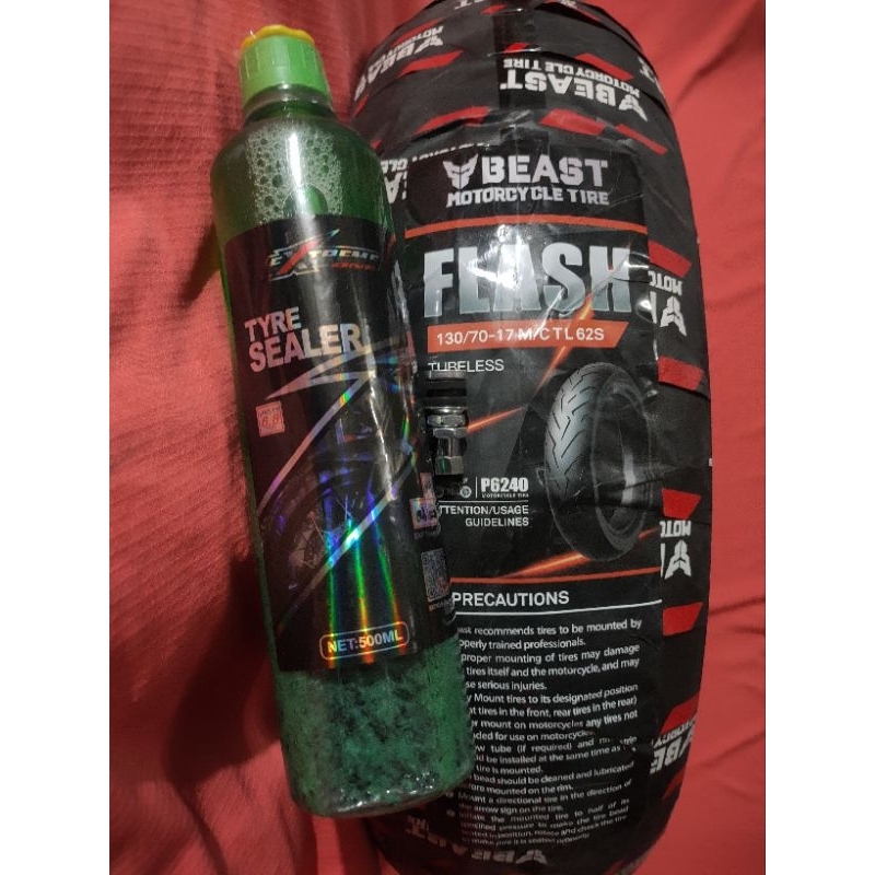 BEAST Flash Tubeless Tire 130/70-17 Free Tire Sealant and Pito | Shopee ...