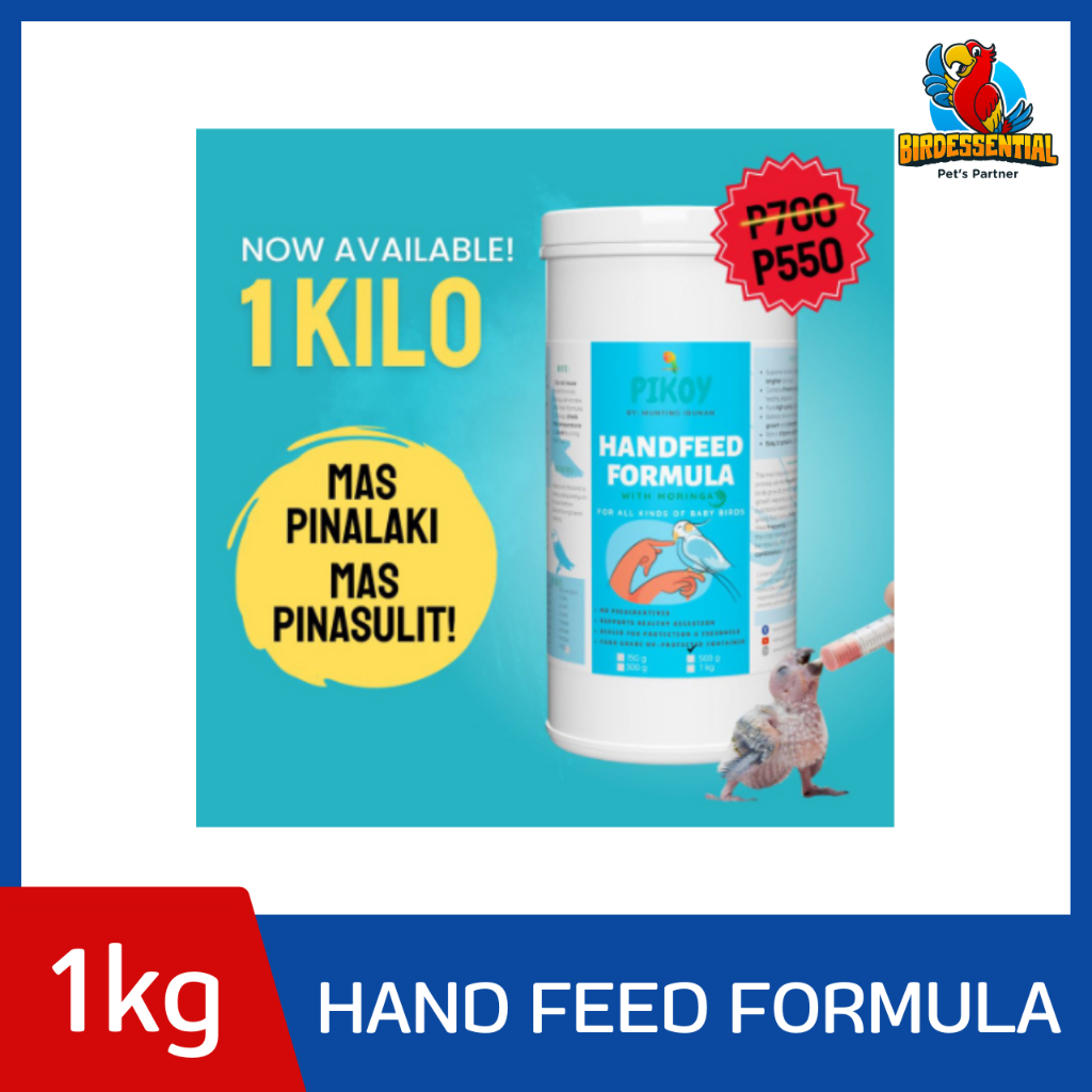 PIKOY Handfeed Formula Hand Feeding For All Kinds of Baby Birds (1kg ...