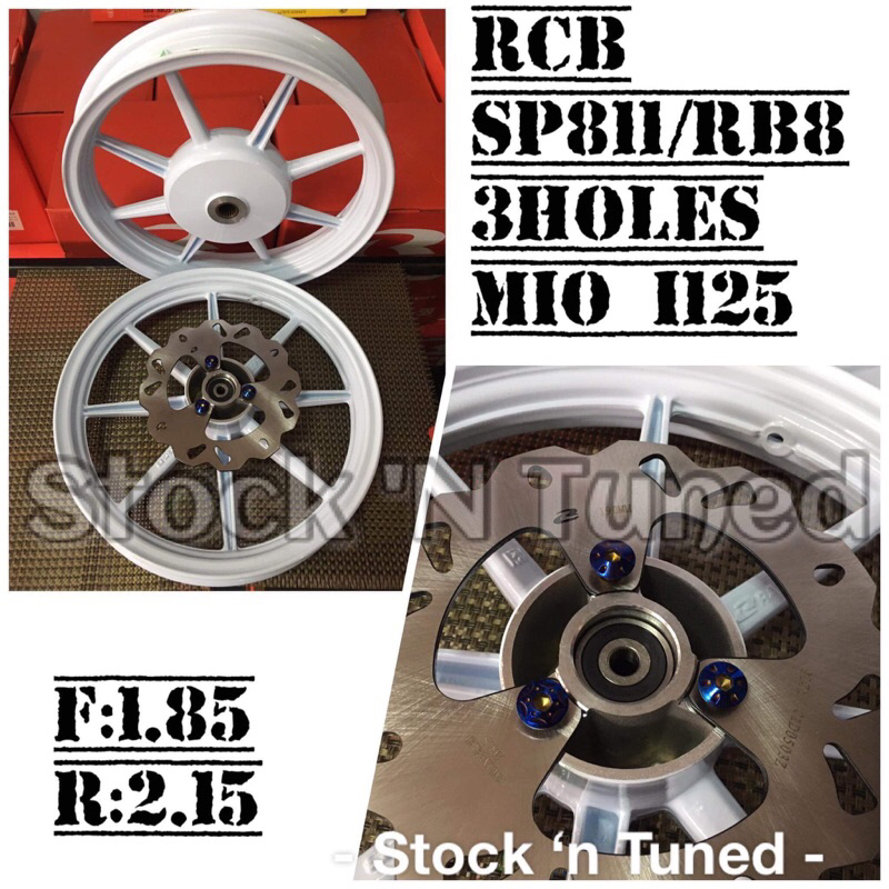 rb8 for mio i 125/m3 and mio gear (3holes front mags) | Shopee Malaysia