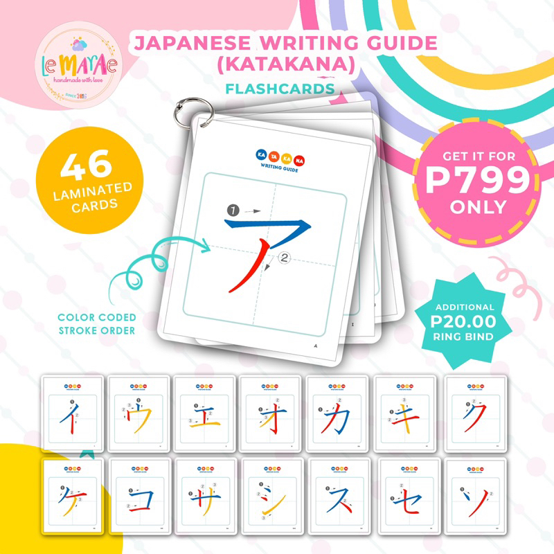 JAPANESE WRITING GUIDES Katakana Hiragana Laminated Eraseable Tracing ...