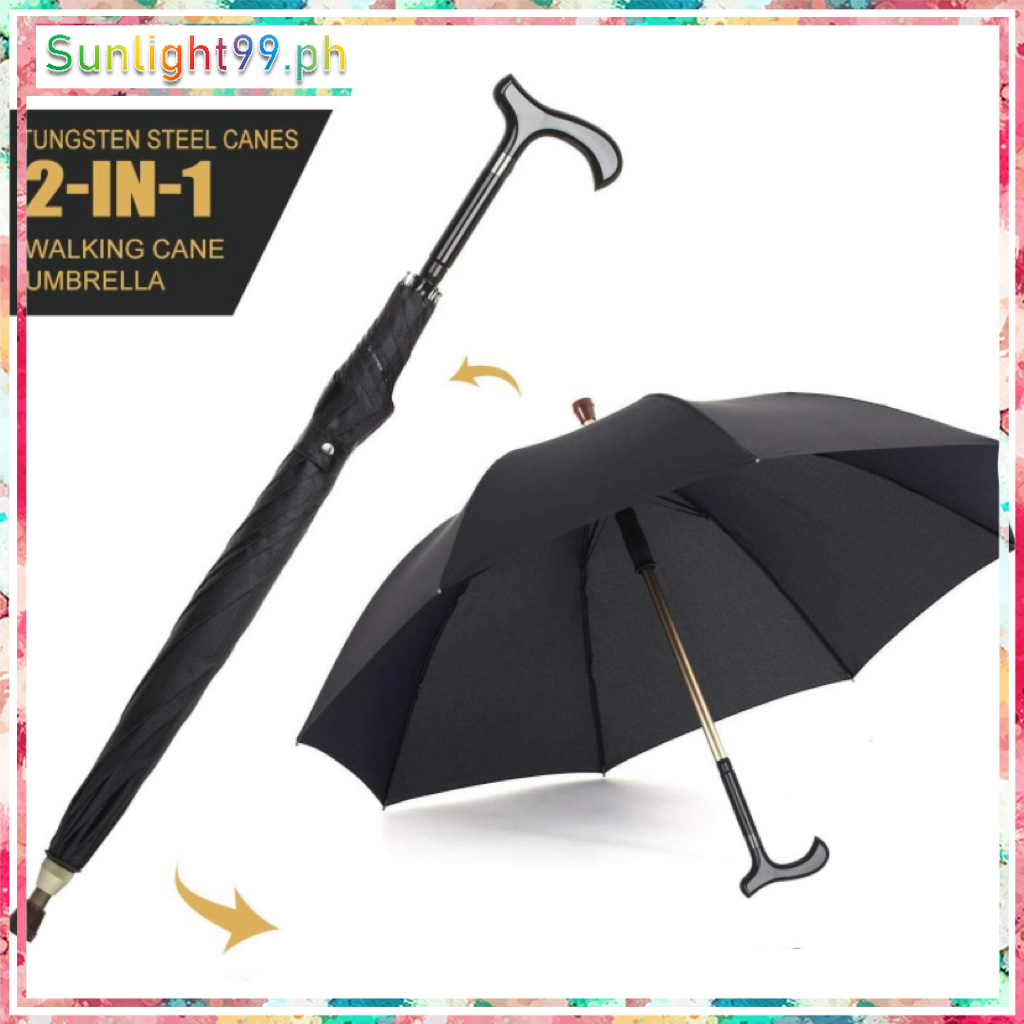 Auto open crutch umbrella,walking stick,tungkod,payong,long umbrella ...