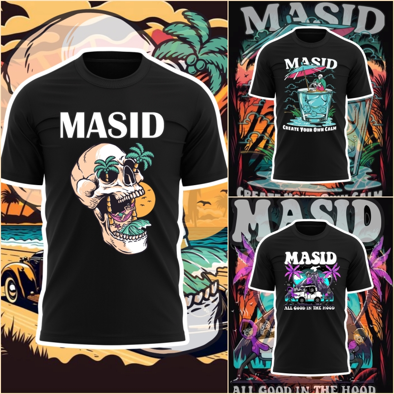 OVERSIZED BLACK T-SHIRT with DTF PRINTS (Mas!d / Basketball / Joker ...