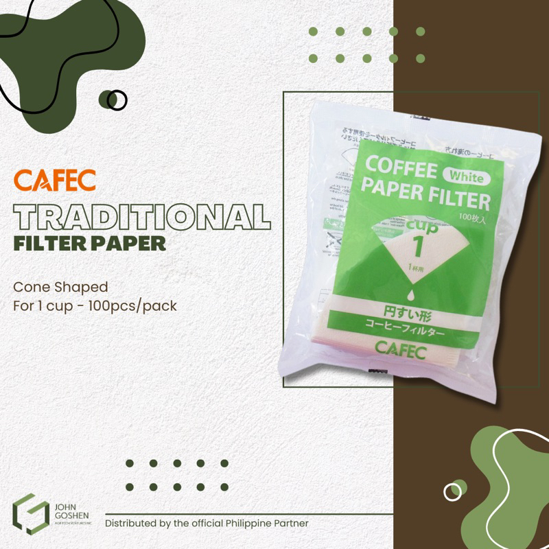 CAFEC Traditional Coffee Filter Paper (Cone Shape) | Shopee Malaysia