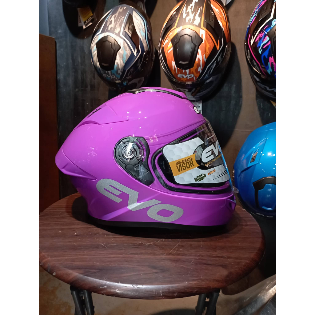 EVO SVX-02 Plain Full Face Dual Visor Helmet 2.0, | Shopee Malaysia