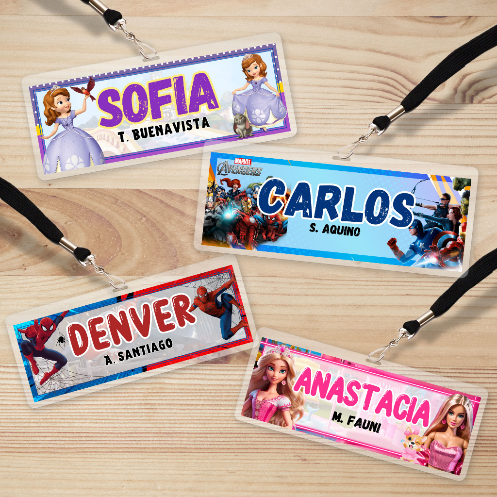 CUSTOMIZED LAMINATED NAME TAG FOR KIDS | Name Plate | W/FREE LACE ...