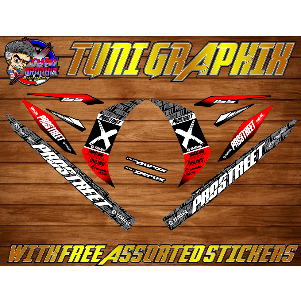 AEROX 155 V2 PROSTREET EDITION DECALS | Shopee Malaysia