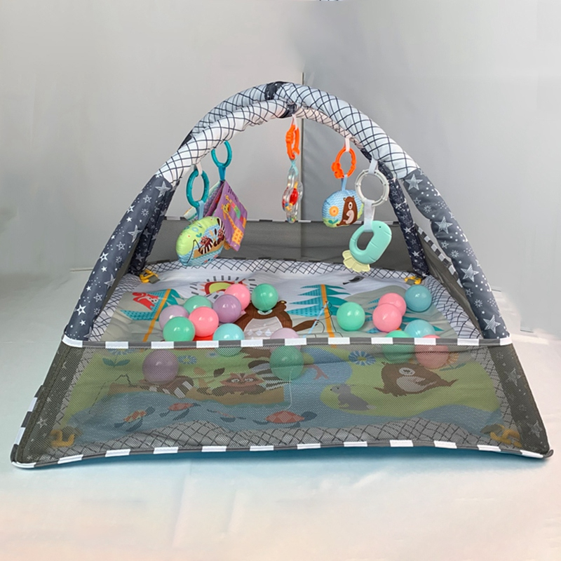 Baby Gym Mat & Sensory Baby Tummy Time Activity Play Mat Play Activity ...