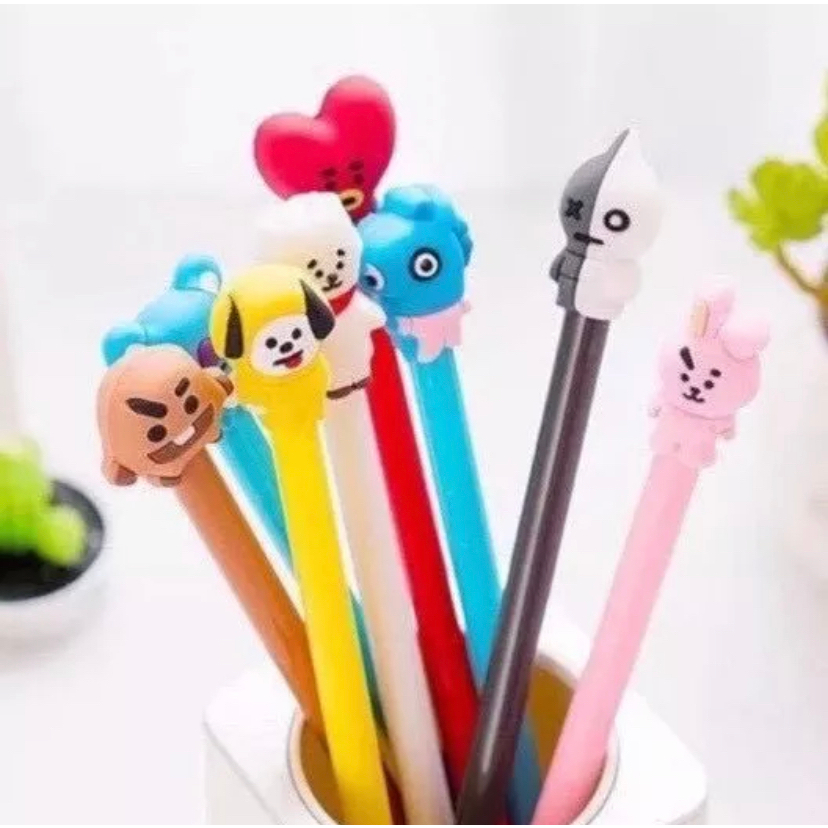 BTS BT21 ARMY CARTOON PEN BLACK GEL | Shopee Malaysia