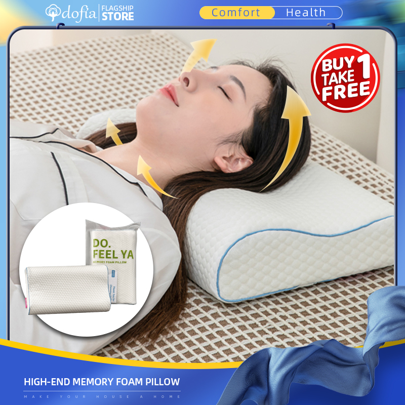 Dofia Soft Memory Foam Pillow Slow Rebound Neck Pain Relief Cervical ...