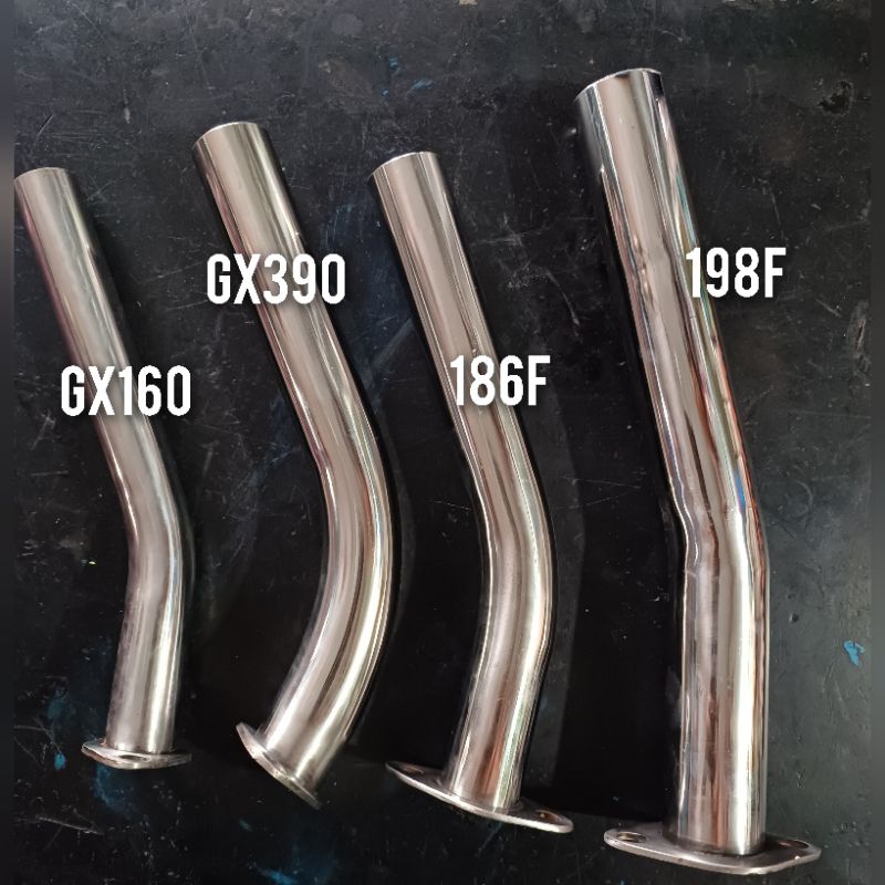 304 Stainless exhaust pipe /Muffler MAKAPAL gx160 gx390 186f 198f ...