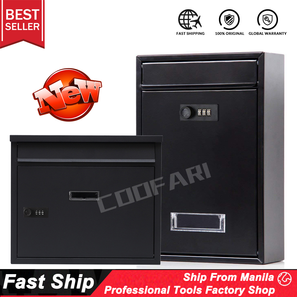 Letter Mailbox Post box with waterproof and Lockable Box with type ...