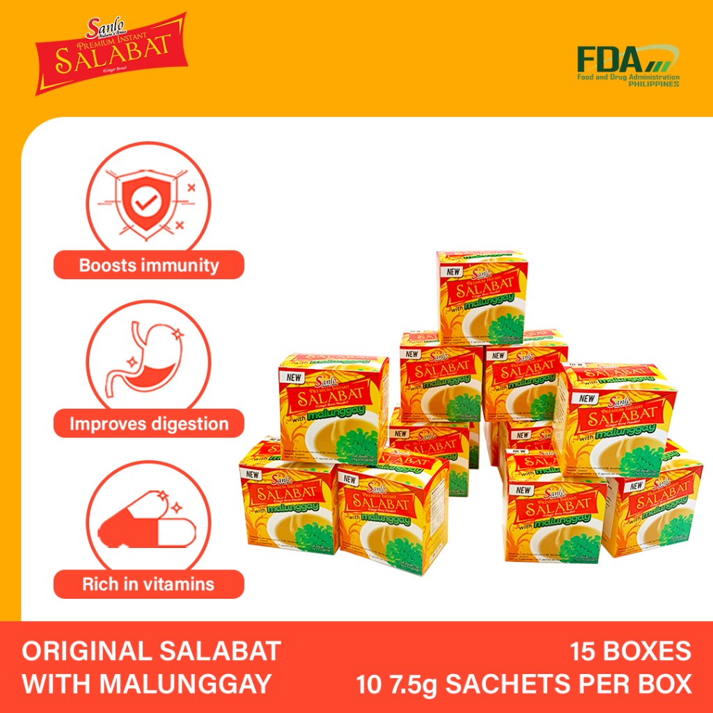 Sanlo Salabat Premium Instant Ginger Tea - MALUNGGAY (Bundle of 15 ...