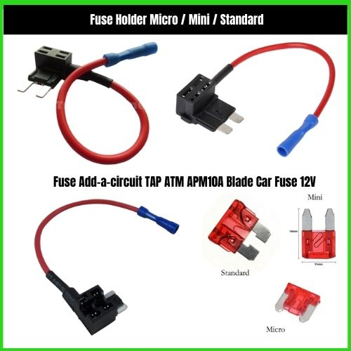 Fuse Add-a-circuit TAP ATM APM10A Blade Car Fuse 12V Fuse Holder Micro ...