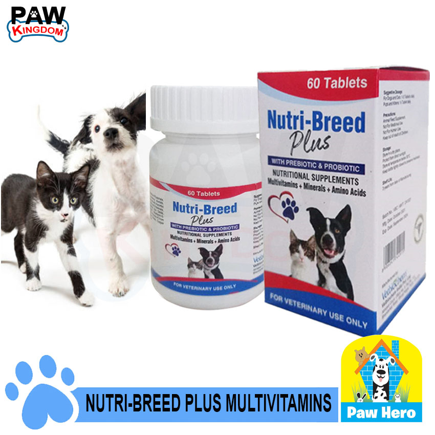 Nutri-Breed Plus Pet Multivitamins + Minerals + Amino Acids Nutritional ...