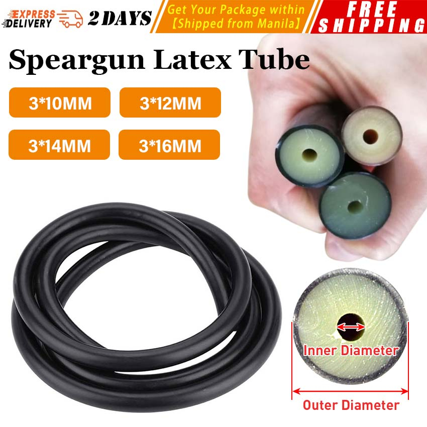 1M Spearfishing Rubber Sling Speargun Bands Emulsion Tube Spearfishing ...