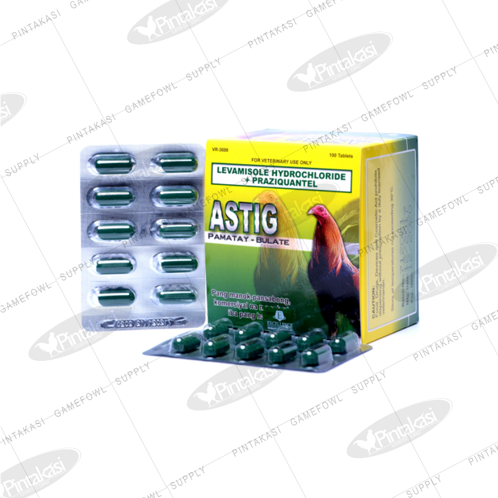 Excellence Astig 100 tablets Anthelmintic / Dewormer for Gamefowl ...