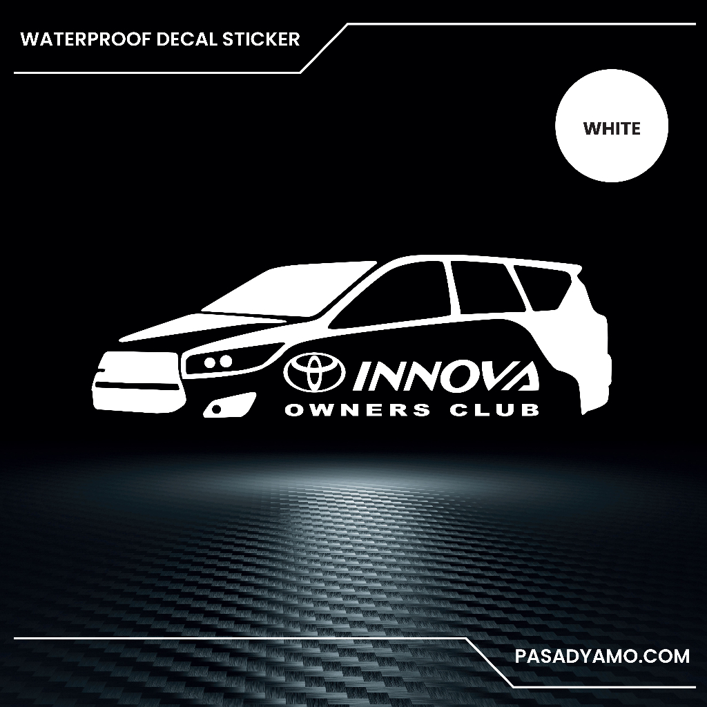 Innova Owners Club Logo Decal Sticker for Cars, Laptops 7 x 2.5 inches ...