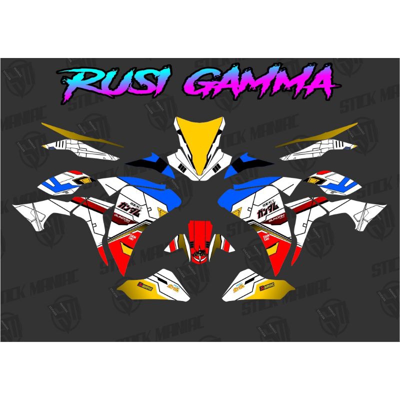 Rusi Gamma 200 decals sticker, Laminated | Shopee Malaysia
