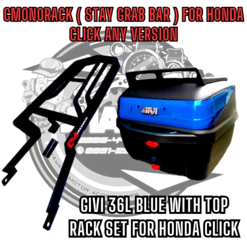 Givi 36Liters And Cmonorack ( Stay Grab Bar Bracket ) For Honda Click ...