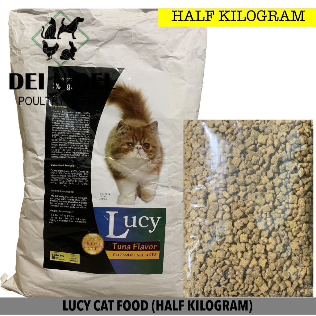 LUCY CAT FOOD FOR ALL LIFE STAGES - TUNA FLAVOR (HALF KILO) | Shopee ...