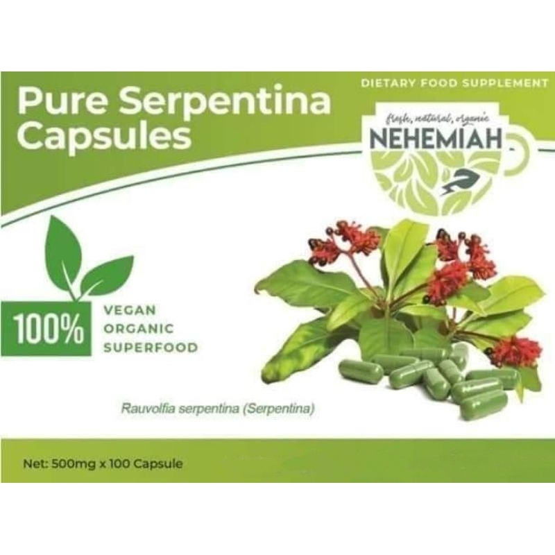 Pure Serpentina Capsule 500mg×100caps by Nehemiah Superfood | Shopee ...
