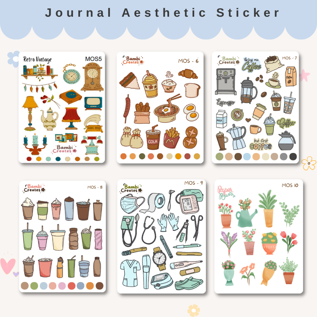 Planner Sticker Journal Aesthetic Sticker | Shopee Malaysia
