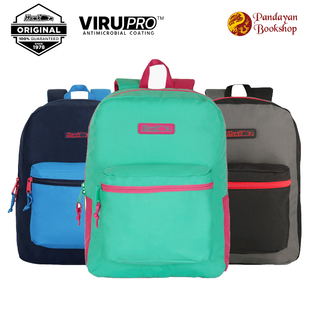 Hawk 5449 Backpack with VIRUPRO + Nanosilver Dual Protection | Shopee ...