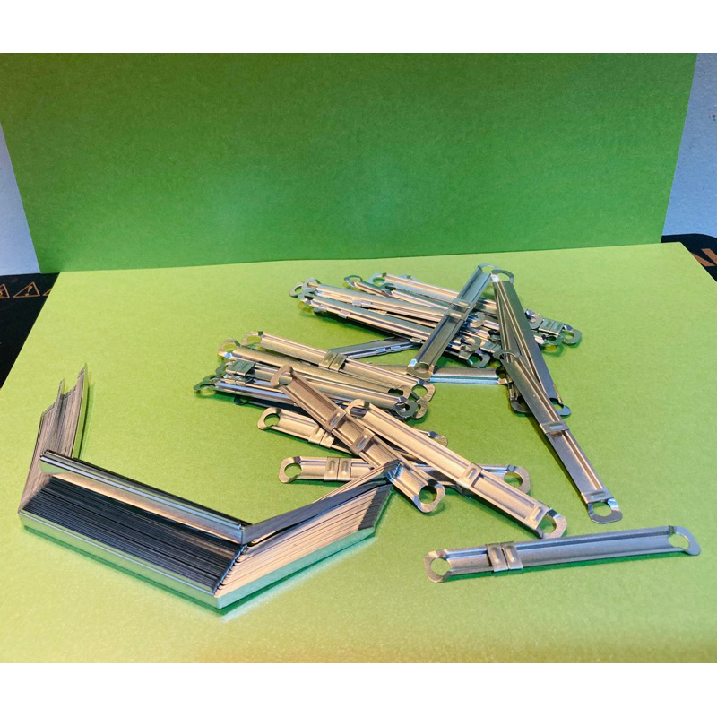 Paper Metal Fastener safety/ 2” Standard/ Rolled edge design/ 10 sets ...